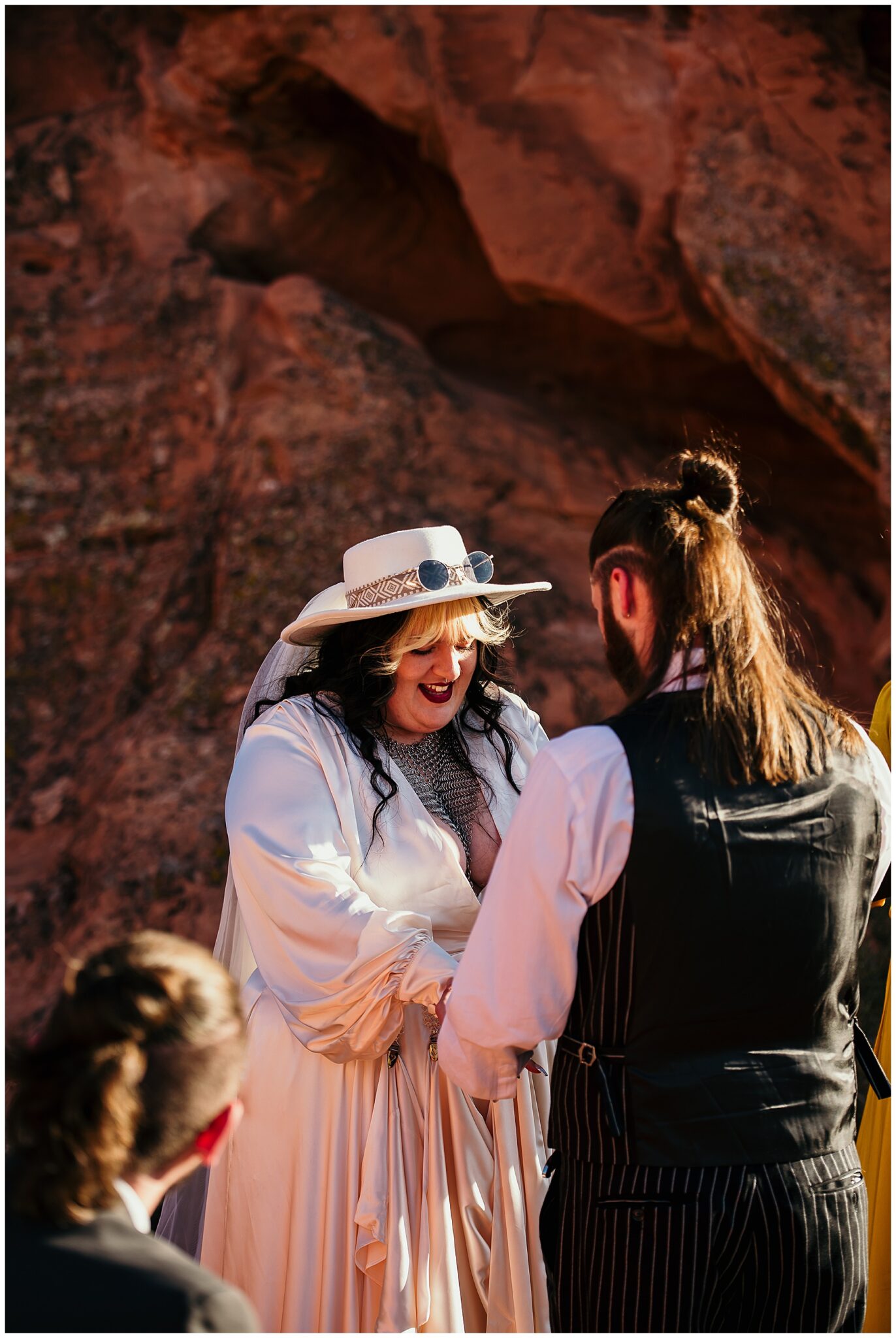 Off-Beat Desert Micro Wedding Ceremony | Ellie & Lewis | Cactus & Lace ...
